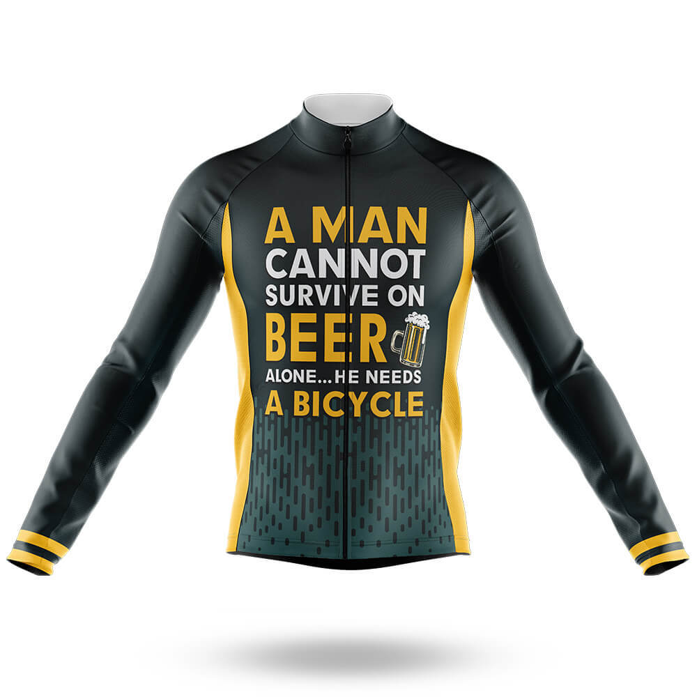 Beer & Bicycle - Men's Cycling Kit Bike Jersey and Bib Shorts