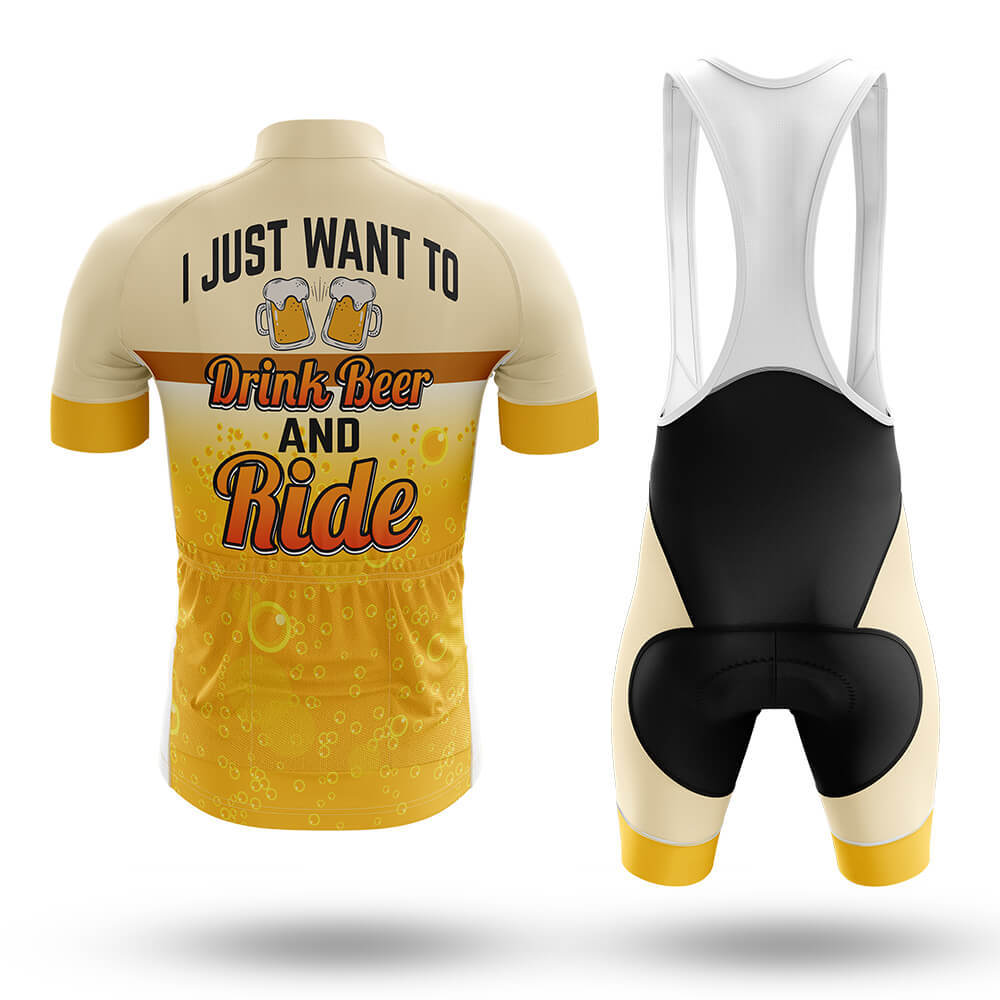 Drink Beer And Ride - Men's Cycling Kit Bike Jersey and Bib Shorts