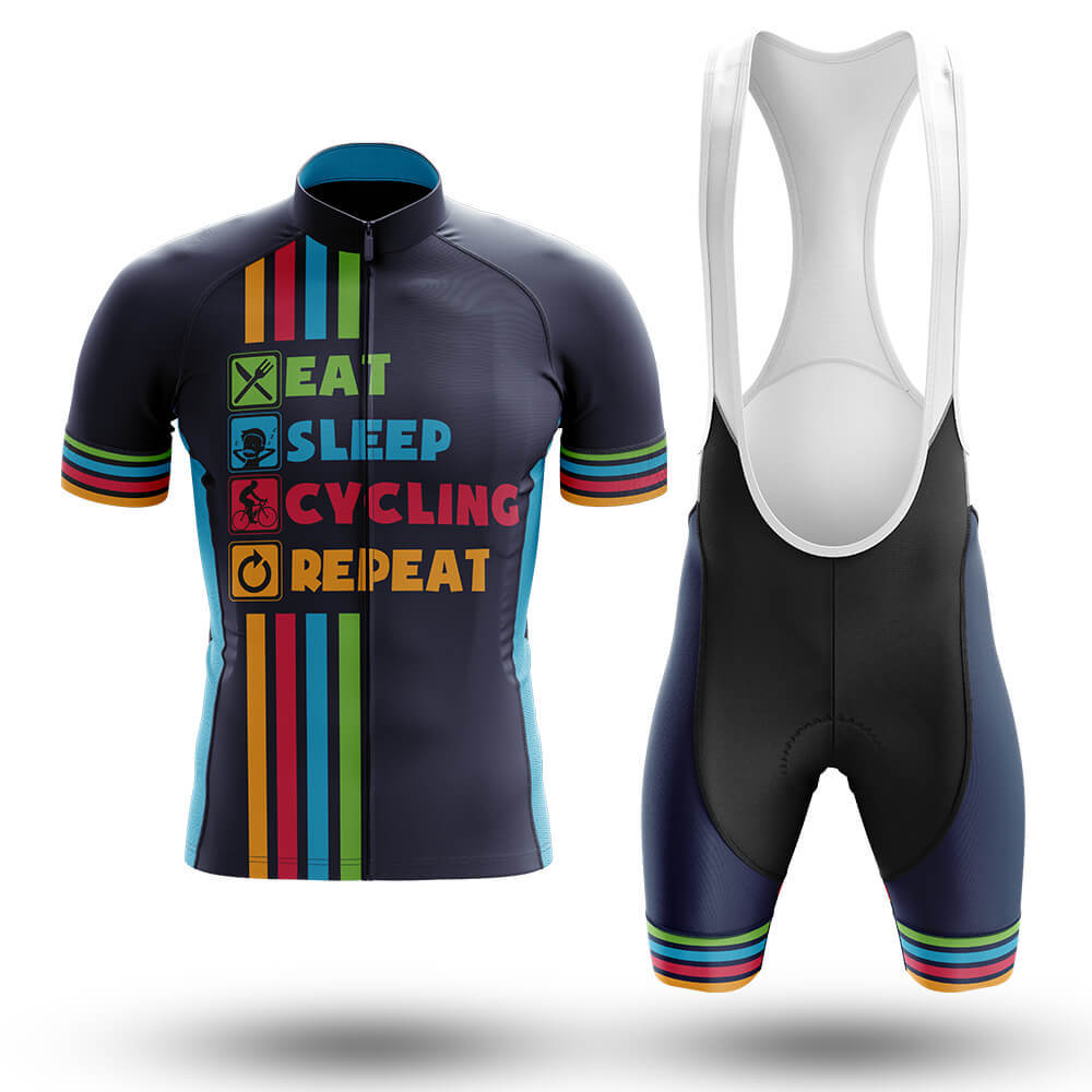 Eat Sleep Cycling Repeat - Men's Cycling Kit Bike Jersey and Bib ...