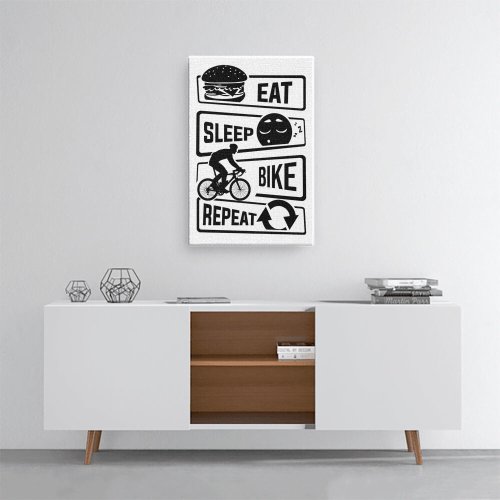 Eat Sleep Bike - Wall Art Poster - Global Cycling Gear